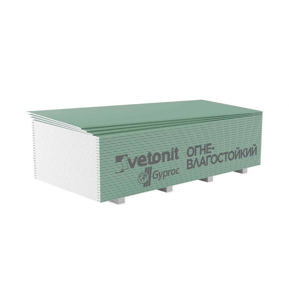 ГСП Gyproc Огневлагостойкий 12,5 мм, 2600х1200 от производителя ...