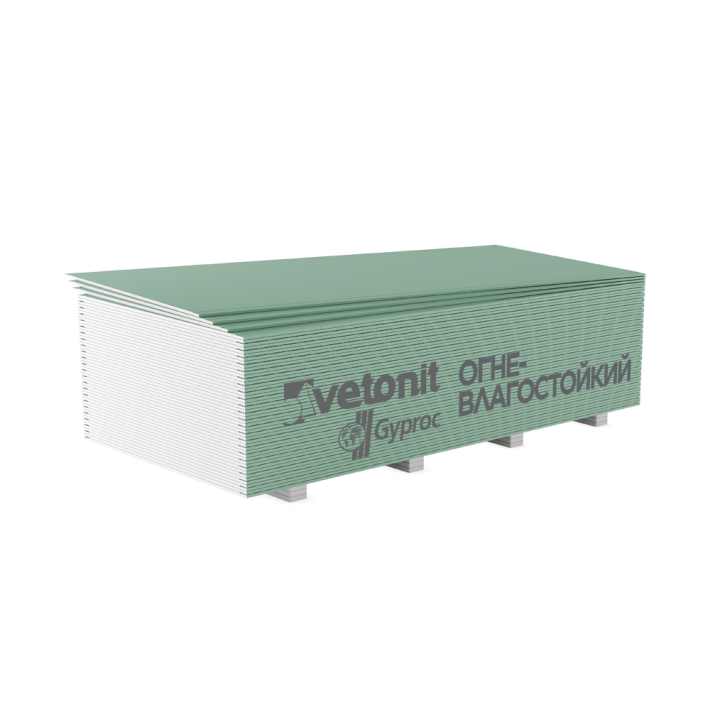 ГСП Gyproc Огневлагостойкий 12,5 мм, 2600х1200 от производителя ...